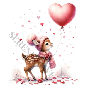Cute Pink Fawn Clipart - 12 High Quality Pngs, Memory Book, Junk ...