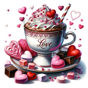 Love Hot Chocolate Clipart - 15 High Quality Pngs, Memory Books, Junk ...