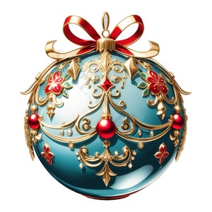 Christmas Baubles Clipart Set 1 - 15 High Quality Pngs, Memory Books ...