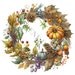 Thanksgiving / Autumn Wreath Clipart - 12 High Quality Pngs, Memory ...