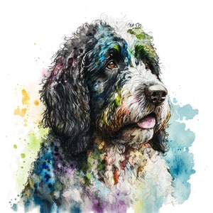 Barbet Dog Clipart - 12 High Quality Pngs, Watercolor, Digital Planner ...
