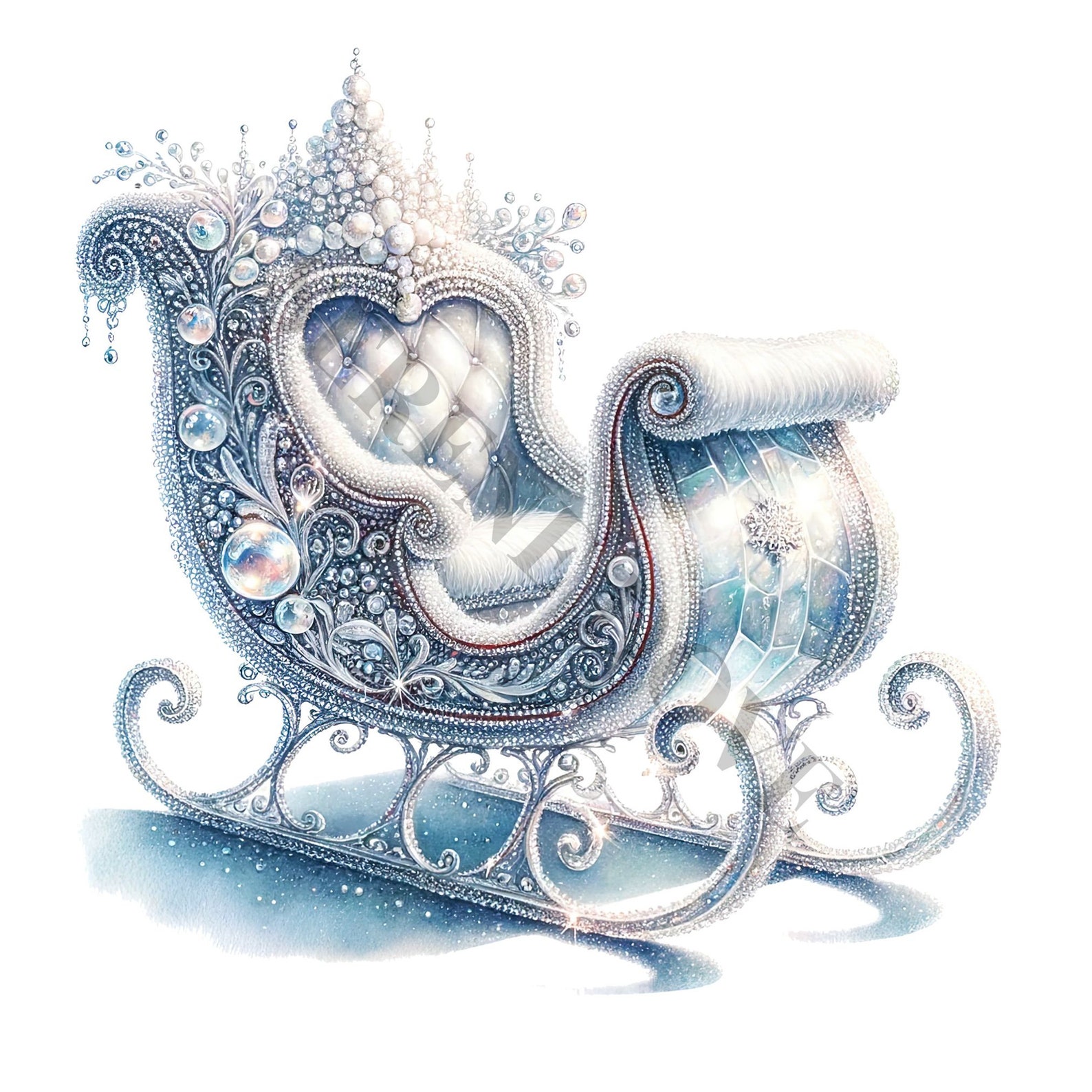 Santa Claus Sleigh Clipart - 12 High Quality Pngs, Memory Book, Junk ...