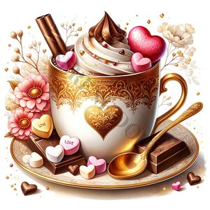 Love Hot Chocolate Clipart - 15 High Quality Pngs, Memory Books, Junk ...