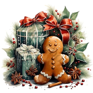 Christmas Decorations Set 3 Clipart - 12 High Quality Pngs, Digital ...