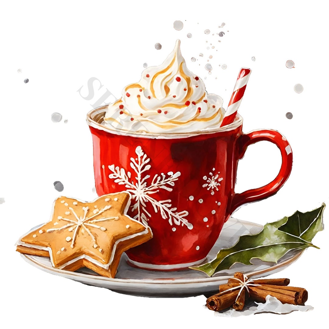 Hot Chocolate Clipart - 12 High Quality Pngs, Digital Paper Crafting ...