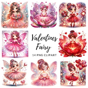 Valentines Fairy Clipart - 14 High Quality Pngs, Memory Book, Junk ...