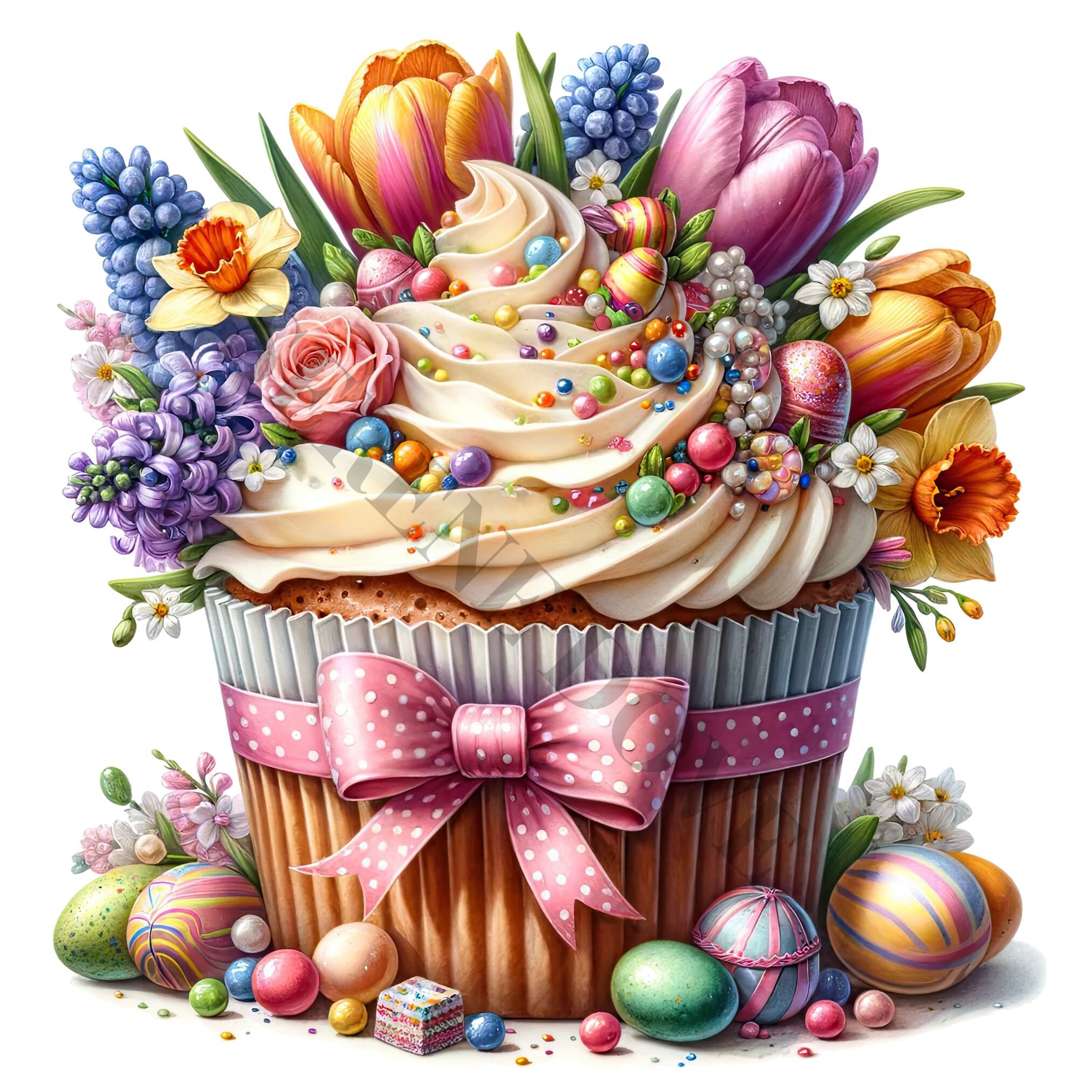 Easter Cupcake Clipart - 19 High Quality Pngs, Memory Book, Junk ...