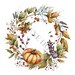 Thanksgiving / Autumn Wreath Clipart - 12 High Quality Pngs, Memory ...