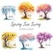Spring Tree Swing Clipart - 14 High Quality Pngs, Digital Planner, Junk ...