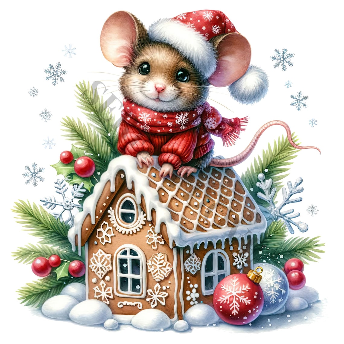 Clipart de ratón de Navidad 12 PNG de alta calidad libro de - Etsy España