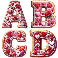 Cute Fast Food Alphabet Clipart -personal and Limited Commercial Use ...