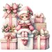 Pink Christmas Elf Clipart - 13 High Quality Pngs, Memory Book, Junk ...
