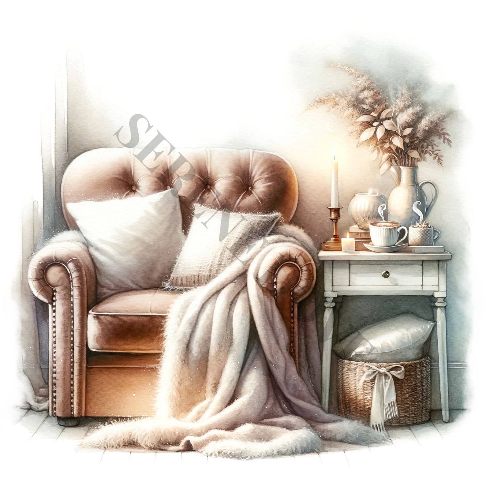 Cozy Home Decor Clipart 19 High Quality Pngs, Memory Book, Junk ...