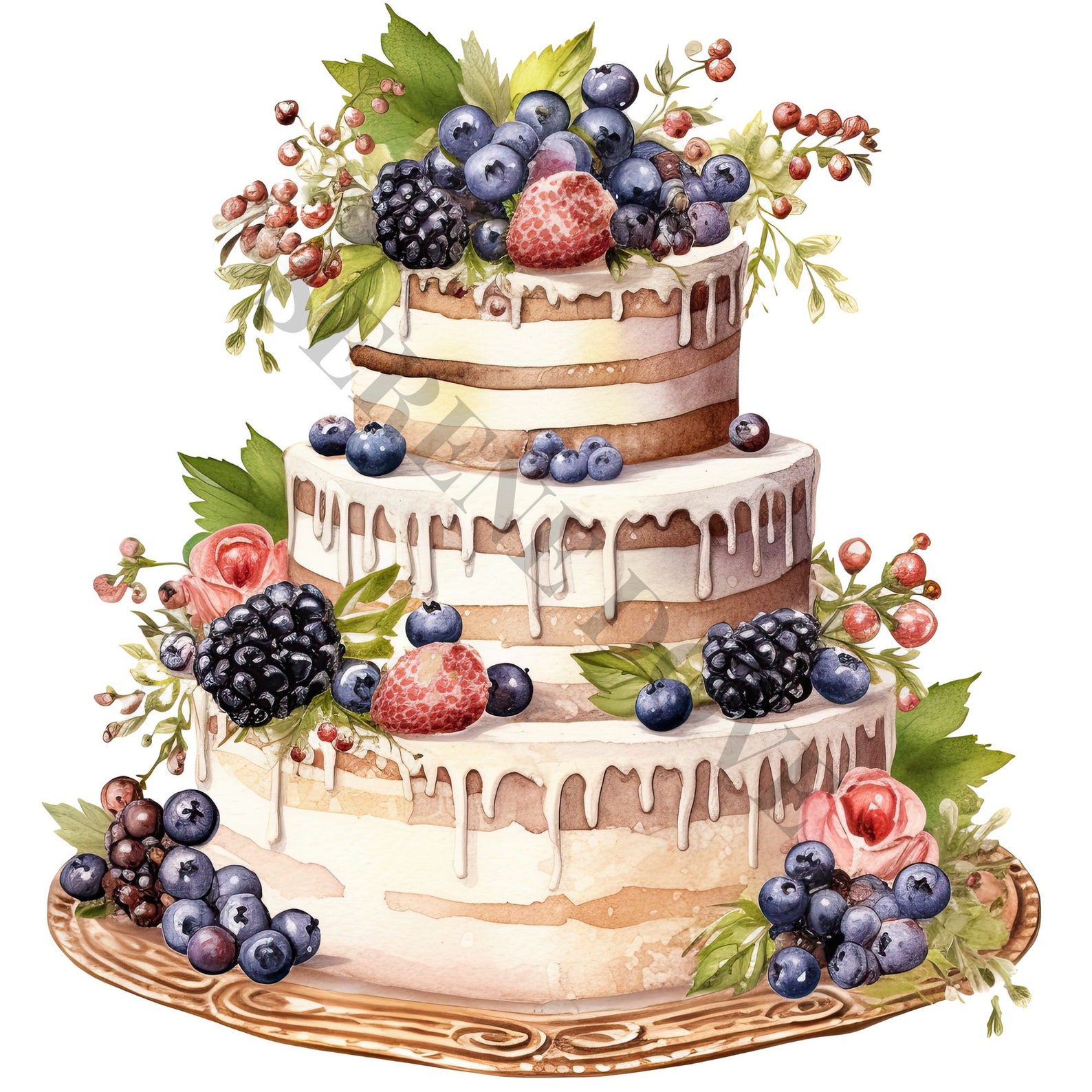 Wedding Cake Clipart 1 - 12 High Quality Pngs, Digital Paper Crafting ...