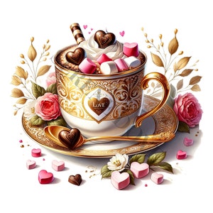 Love Hot Chocolate Clipart - 15 High Quality Pngs, Memory Books, Junk ...