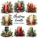 Christmas Candle Clipart 12 High Quality Pngs, Digital Planner, Junk ...