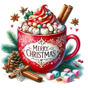 Christmas Hot Chocolate Clipart - 12 High Quality Pngs, Memory Books ...