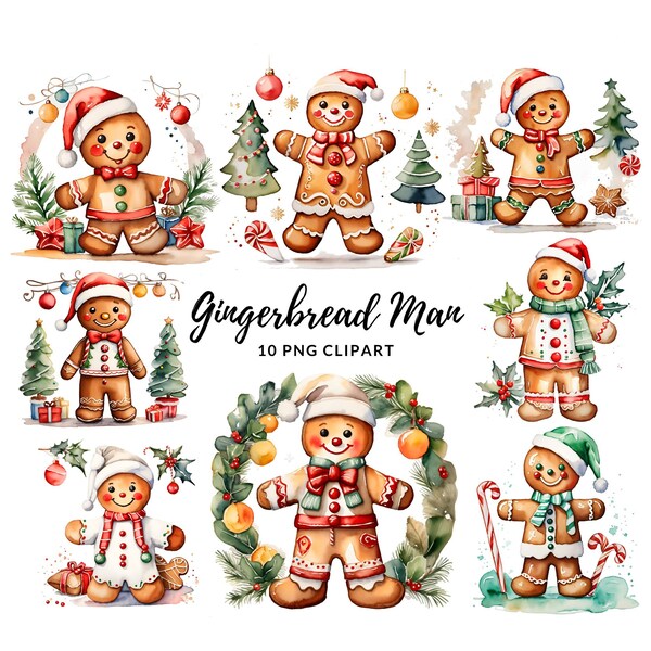 Gingerbread Man Clip - Etsy
