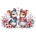 Loving Mouse Couple Clipart - 15 High Quality Pngs, Memory Book, Junk ...