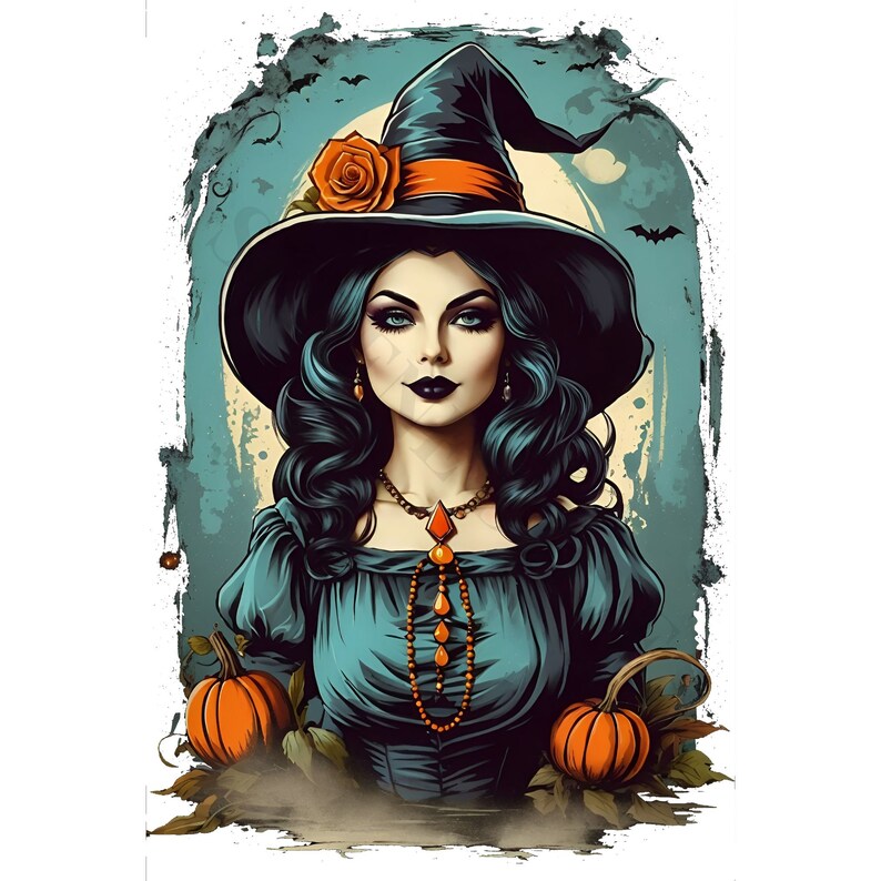 Halloween Witch Clipart 12 High Quality Pngs Digital - Etsy