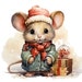 Christmas Mouse Clipart 12 High Quality Pngs, Digital Paper Crafting ...