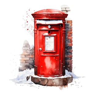 Snowy Post Box Clipart - 15 High Quality Pngs, Memory Book, Junk ...