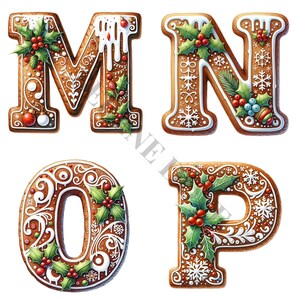 Christmas Alphabet Clipart - 26 High Quality Pngs, Memory Books, Junk ...