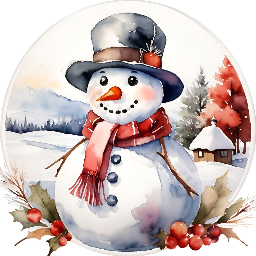 Snowman Frames Clipart Set 1 - 12 High Quality Pngs, Digital Download ...