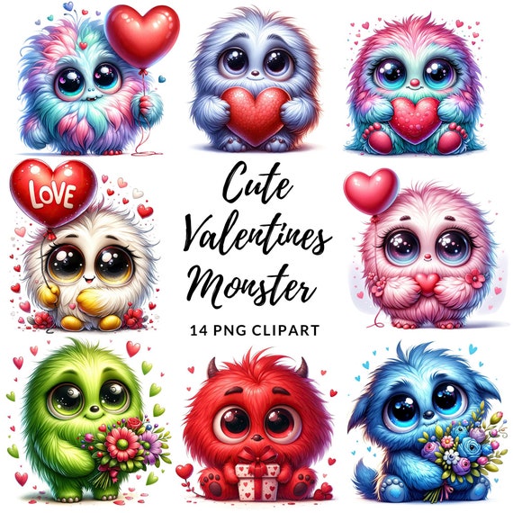 Clipart De Monstruo De San Valentin