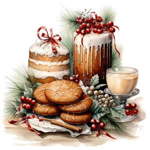 Christmas Decorations Set 3 Clipart - 12 High Quality Pngs, Digital ...