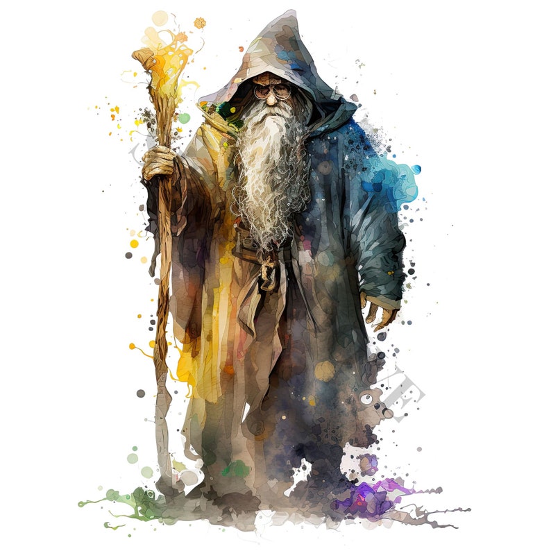 The Great Wizard Clipart 15 High Quality Pngs Digital - Etsy