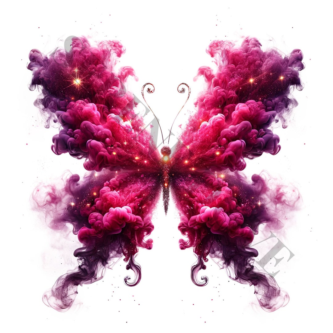Smoke Butterfly Clipart - 13 High Quality Pngs, Memory Book, Junk ...