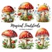 Magical Toadstools Clipart - 12 High Quality Pngs, Memory Book, Junk ...