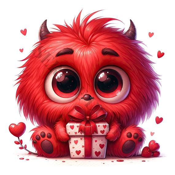Clipart De Monstruo De San Valentin