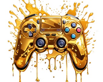 Melting Gaming Controller Clipart Bundle PNG 10 High Quality Pngs ...