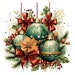 Christmas Decorations Set 4 Clipart - 12 High Quality Pngs, Digital ...