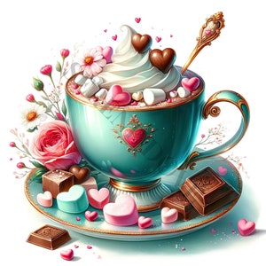 Love Hot Chocolate Clipart - 15 High Quality Pngs, Memory Books, Junk ...