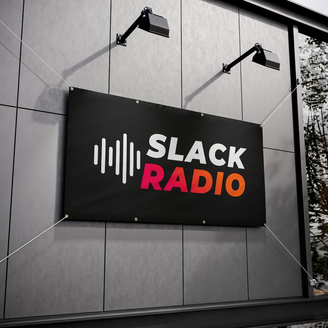 Black Slack Radio Vinyl Banners - Etsy
