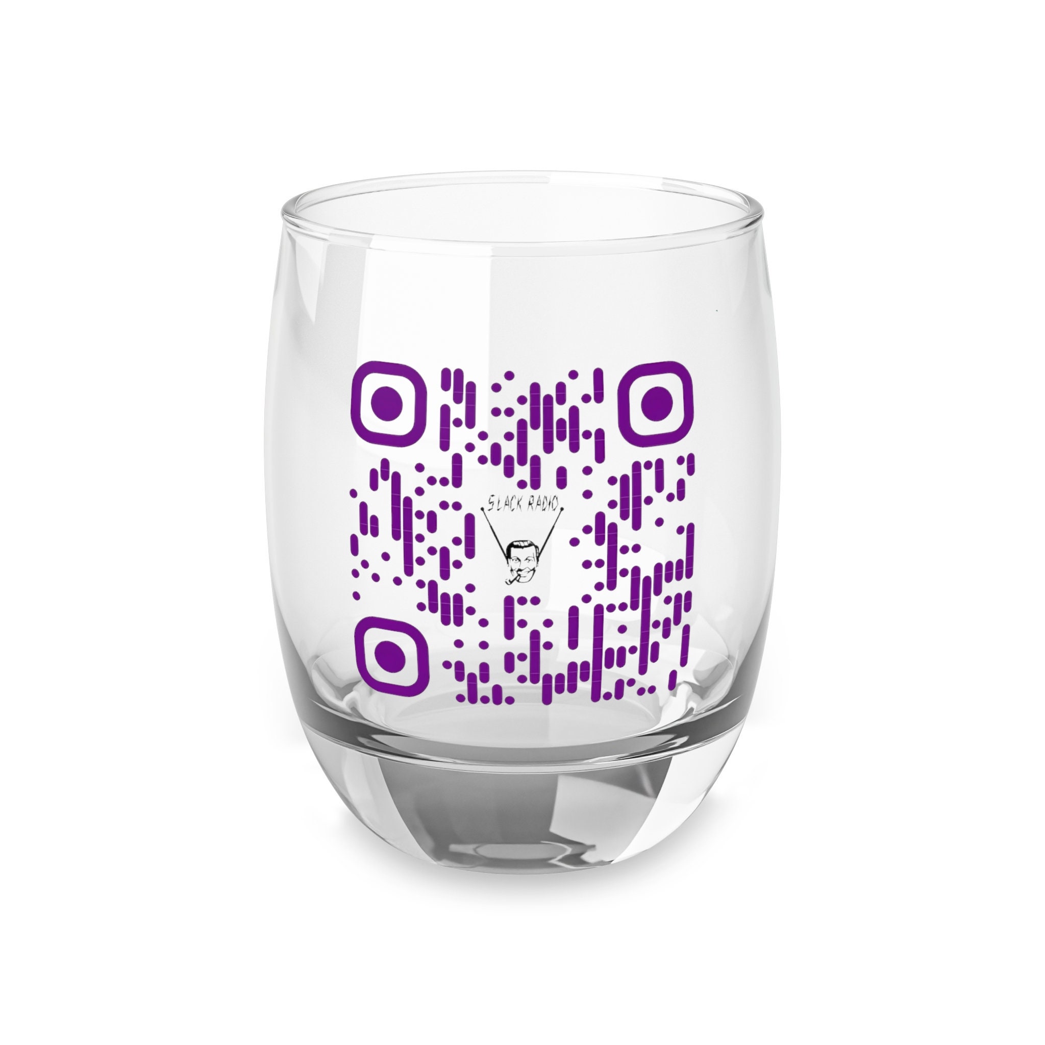 Slack Radio QR Code Whiskey Glass - Etsy