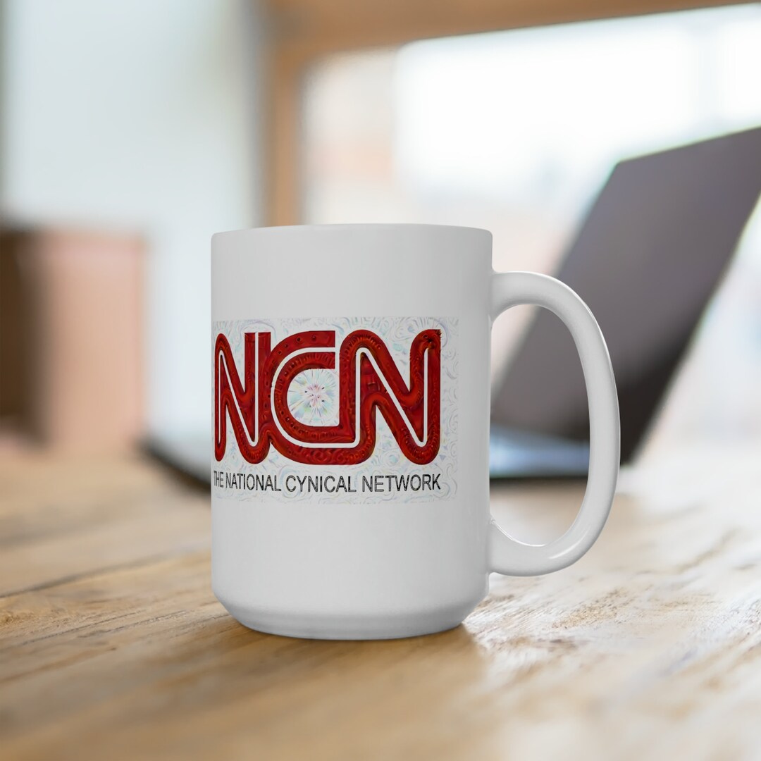 National Cynical Network White Ceramic 15oz. Mug - Etsy