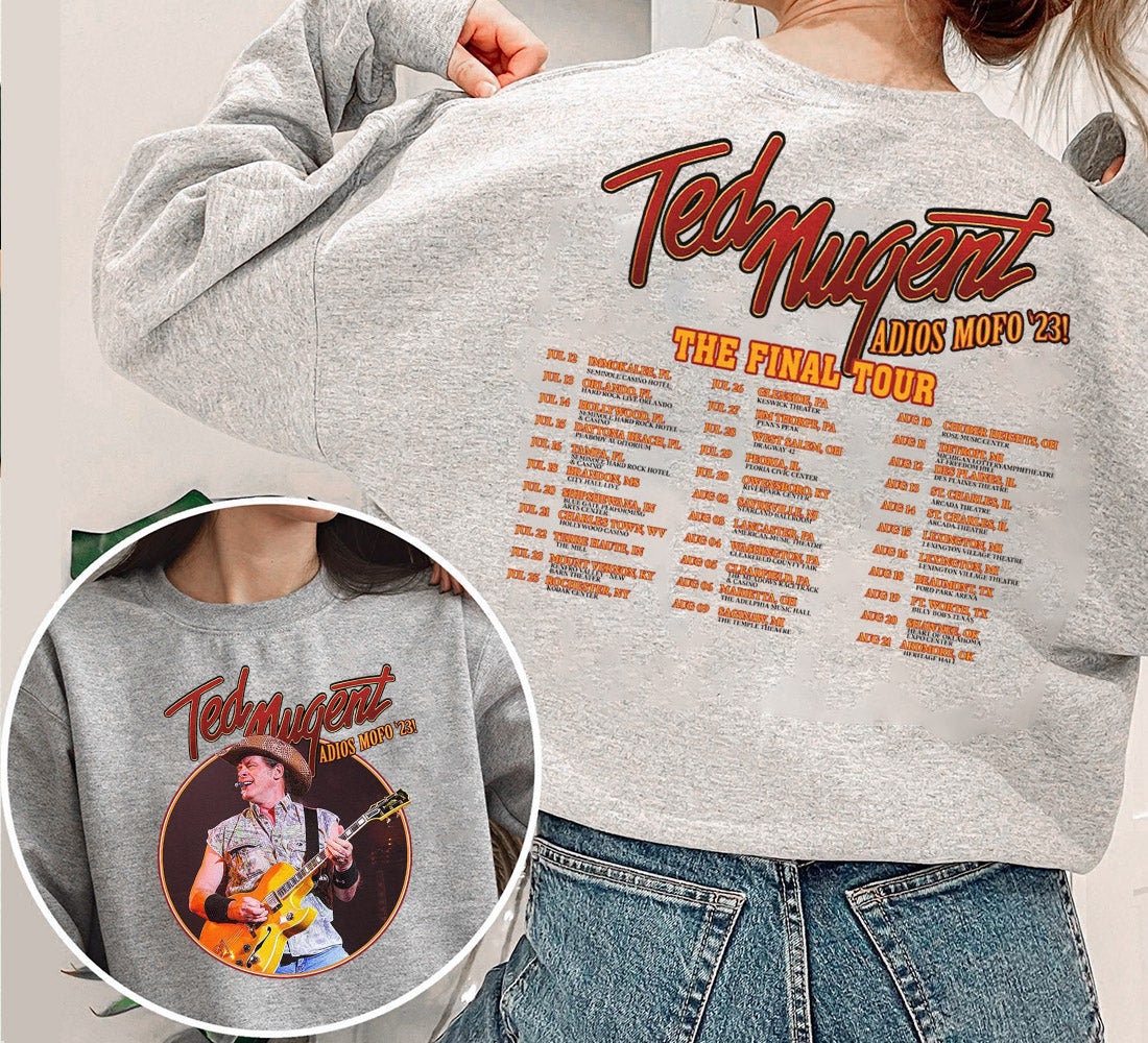 Ted Nugent Adios Mofo 2023 Tour Shirt, Ted Nugent Fan Shirt, Ted Nugent ...