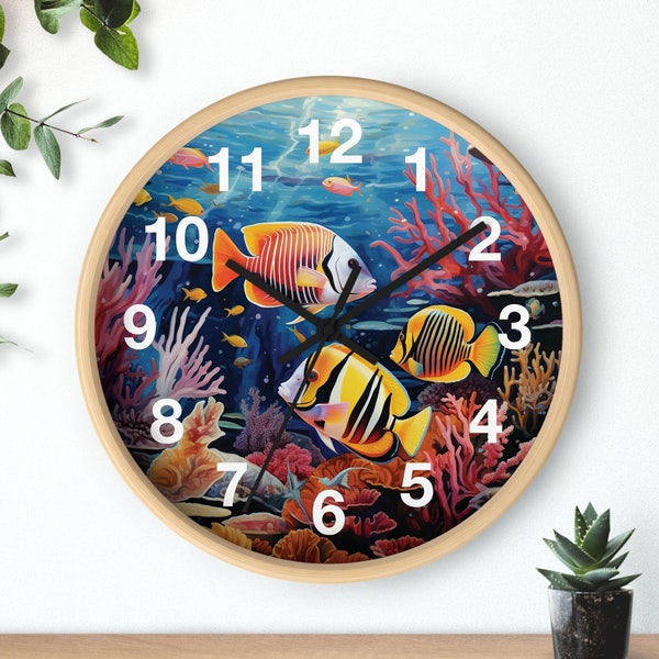 Tropical Fish Clock - Etsy