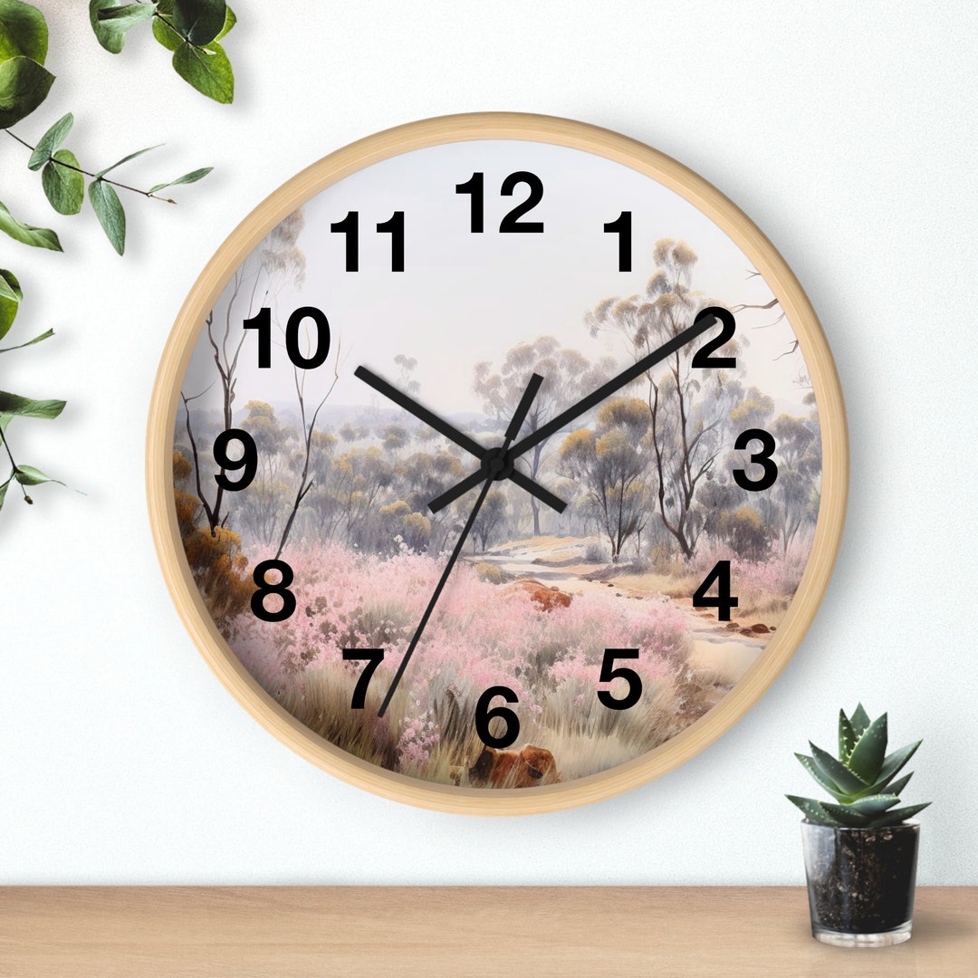 AUSTRALIAN OUTBACK CLOCK Cottage Core Wall Clock With Numbers Boho ...