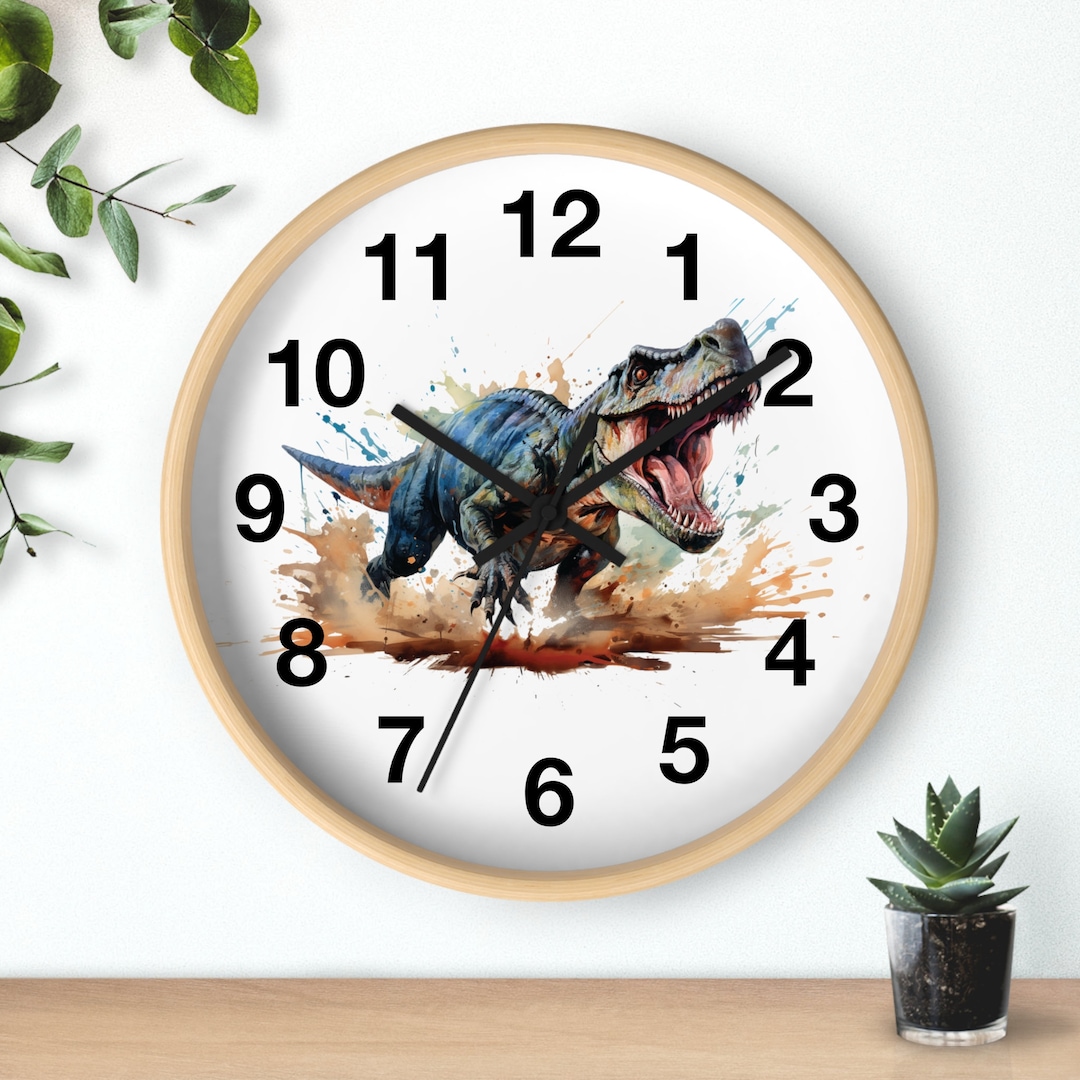 DINOSAUR WALL CLOCK Dinosaur Lover Clock T-rex Decor Clock for Teen ...