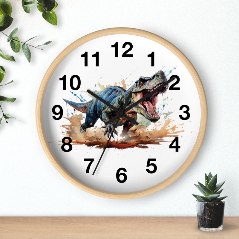 Dinosaur Wall Clock - Etsy