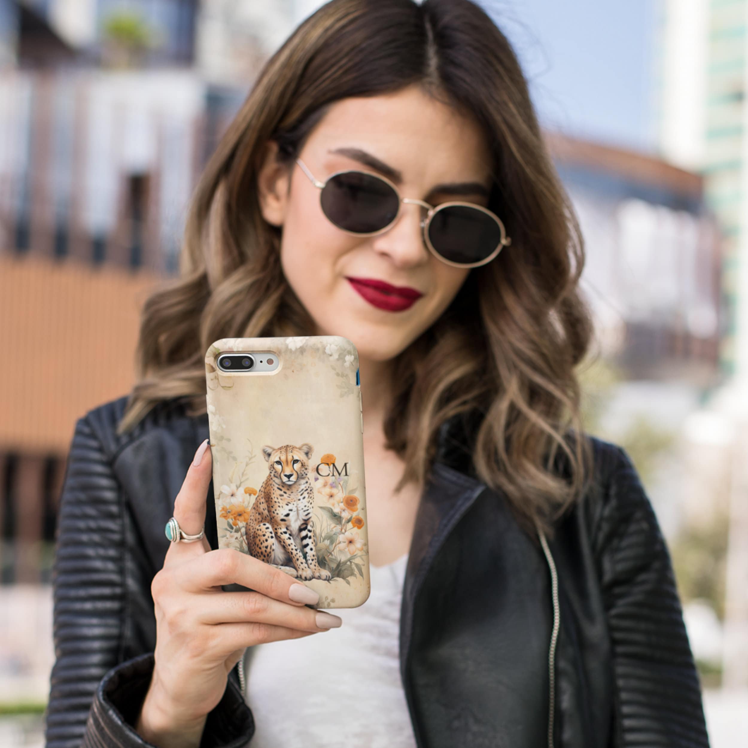 CUSTOM CHEETAH Phone Case for Cheetah Lover Monogram Phone Case for ...