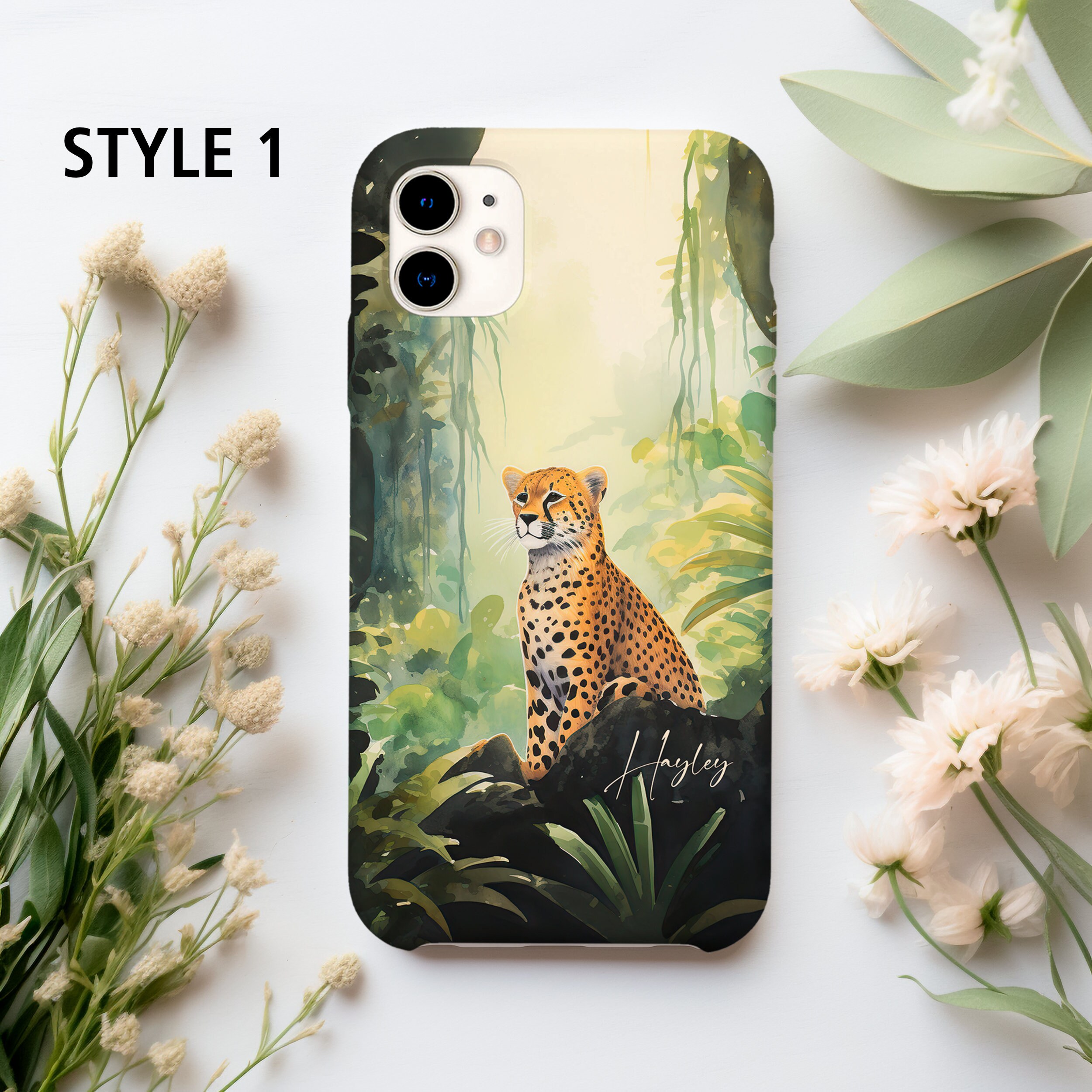 CUSTOM CHEETAH Phone Case for Cheetah Lover Monogram Phone Case for ...