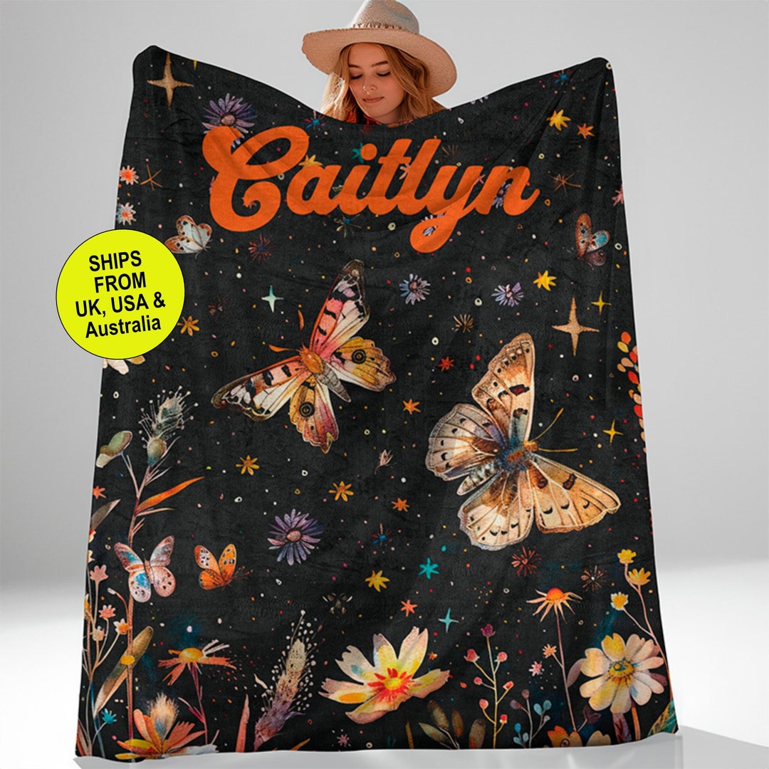 PERSONALISED COTTAGE CORE Blanket, Plush Blanket for Girls Blanket for ...