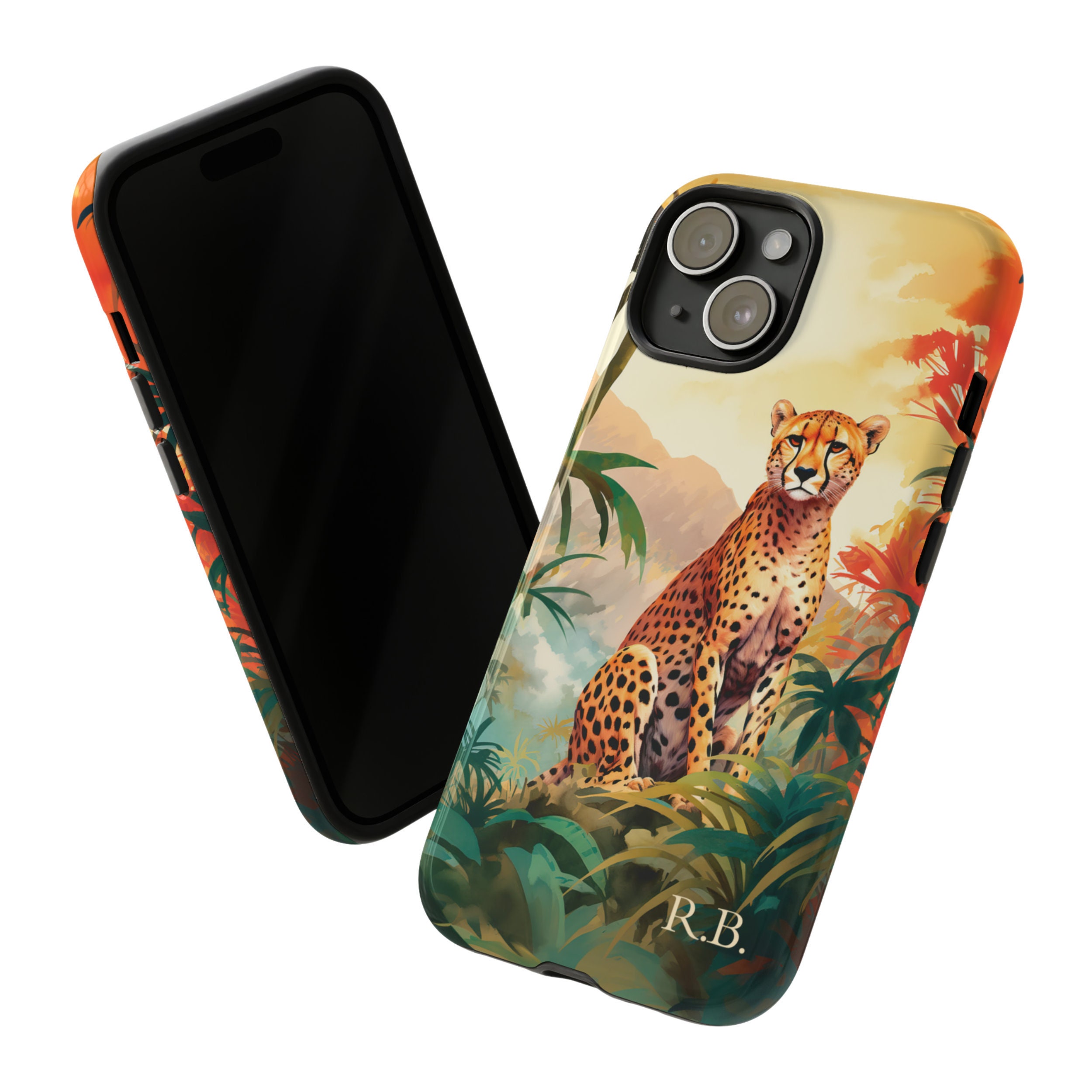 CUSTOM CHEETAH Phone Case for Cheetah Lover Monogram Phone Case for ...