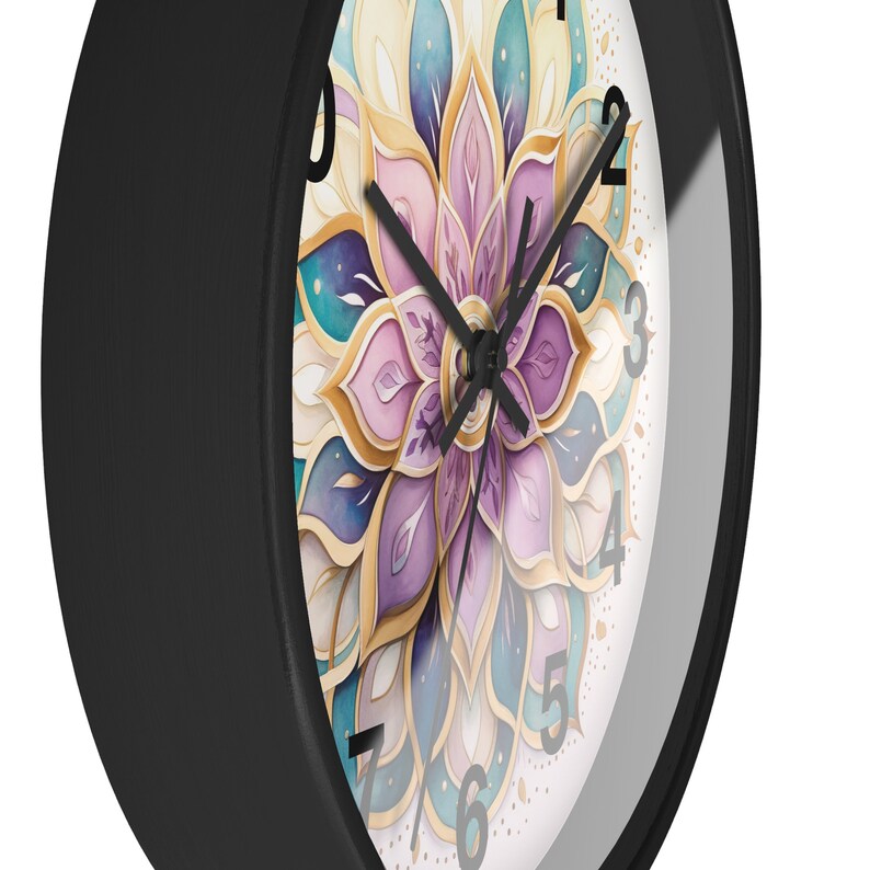 MANDALA WALL CLOCK Cottage Core Wall Clock With Numbers Mandala Lover Boho Decor Clock for Teen ...